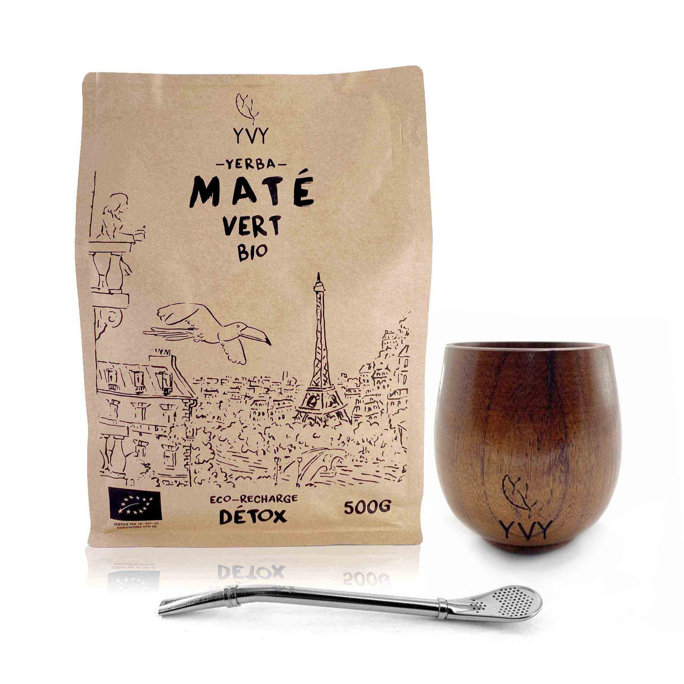 Kit Maté Complet Découverte : Calebasse, Bombilla & Yerba Maté Bio ...